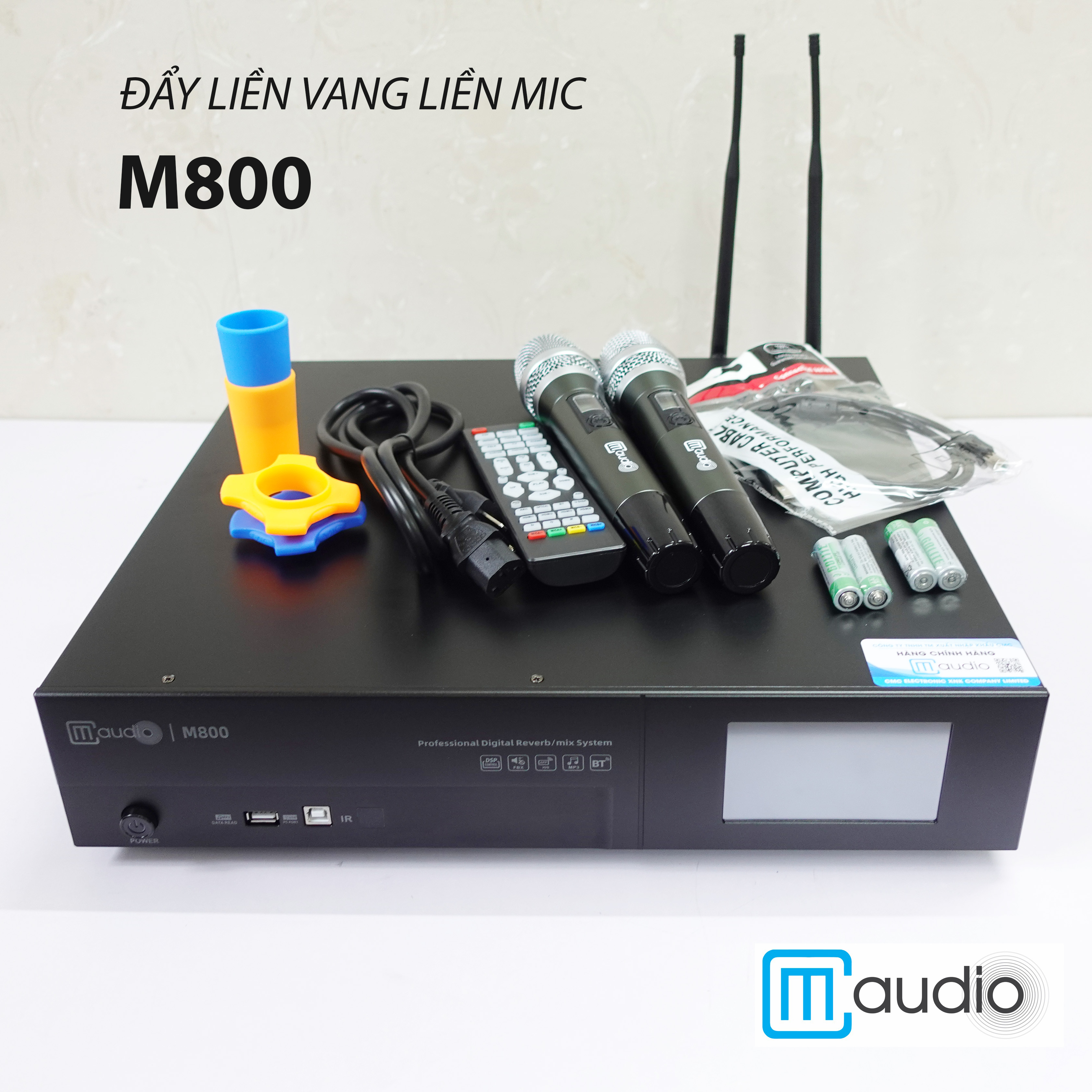Tổng quan về cục đẩy liền vang liền mic CMaudio M800